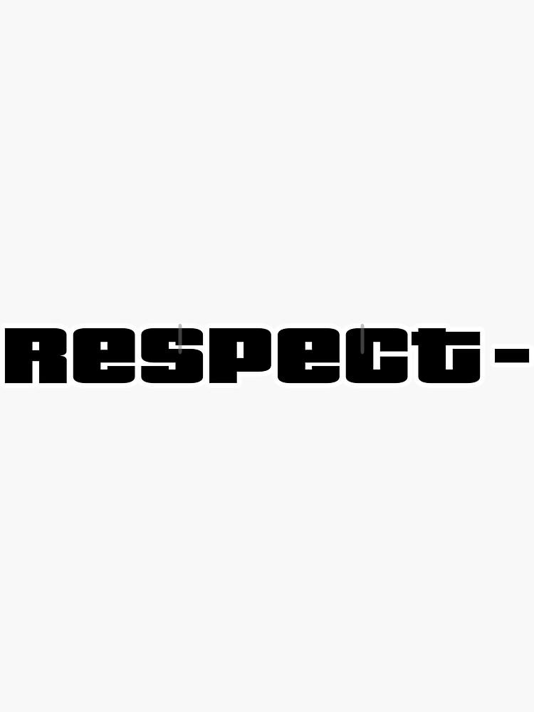 "RESPECT MINUS - TEXT in Black" Sticker for Sale by Lakisha0326 | Redbubble