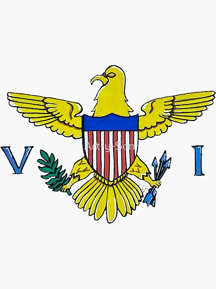 "Virgin Islands Flag" Sticker by Art-y-Son | Redbubble