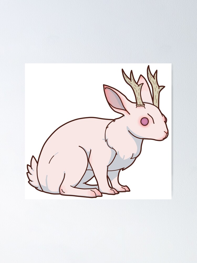 "The White Jackalope " Poster for Sale by Infectedradio | Redbubble