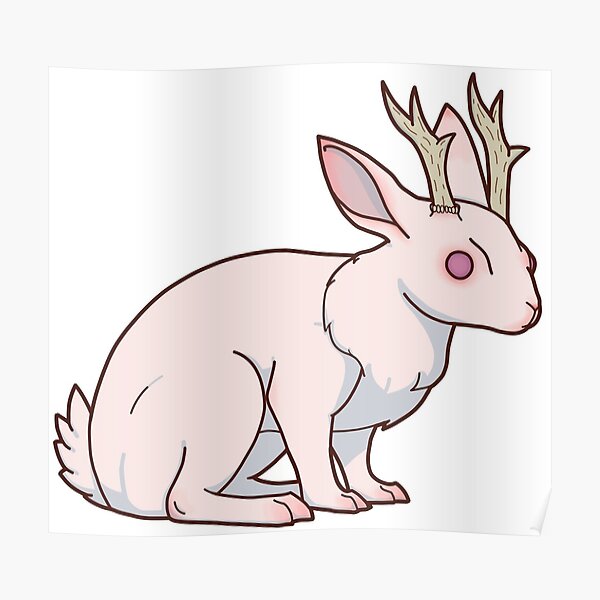 "The White Jackalope " Poster for Sale by Infectedradio | Redbubble