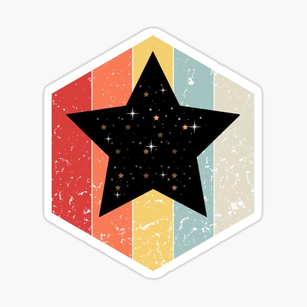 "Vintage Black Star" Sticker for Sale by Pacartoon168 | Redbubble