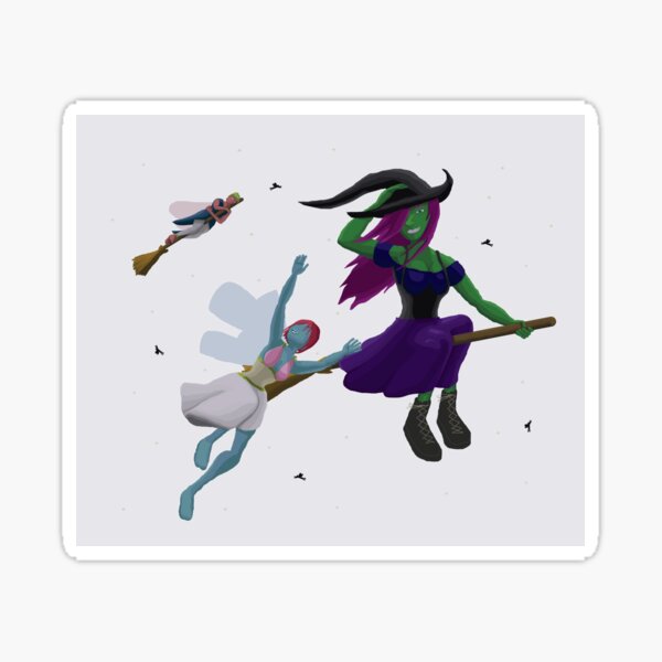 "Broom Training" Sticker for Sale by tWitchyCreates | Redbubble