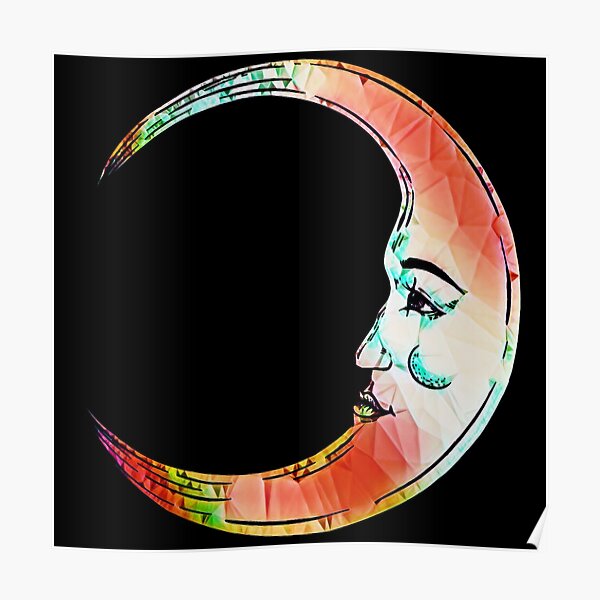 "Moon Face" Poster for Sale by Mina202 | Redbubble