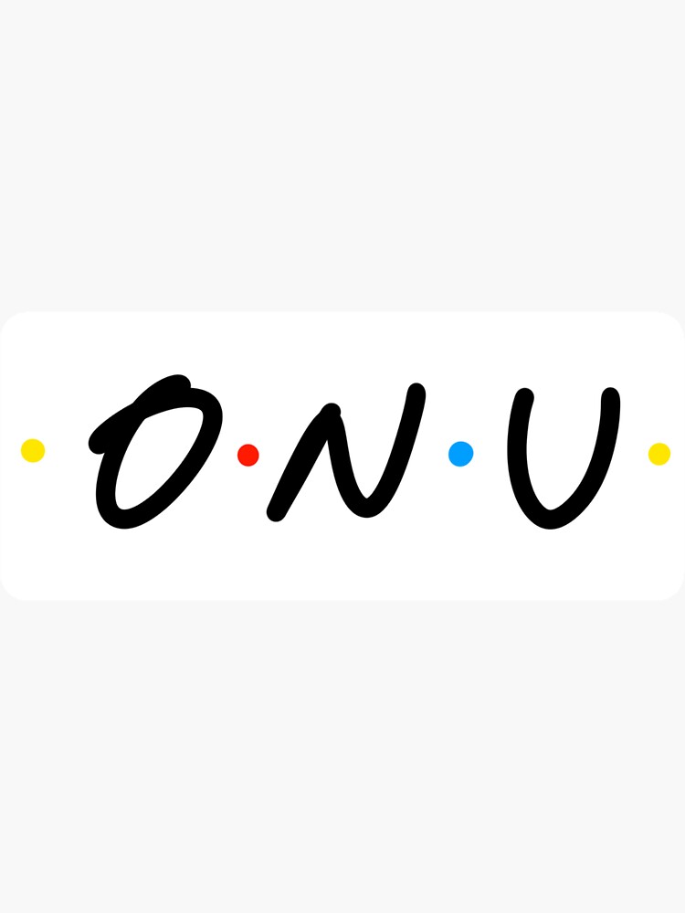 "ONU Friends sticker " Sticker by Katiewarner21 | Redbubble