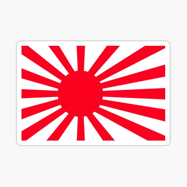 "RISING SUN" Sticker for Sale by wickedcartoons | Redbubble