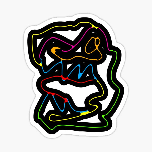"Neon one line" Sticker by Crazyfitzartz | Redbubble