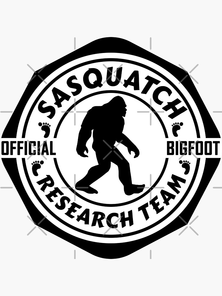 "Sasquatch Bigfoot Research Team" Sticker by ThreadsNouveau | Redbubble