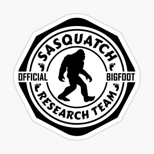 "Sasquatch Bigfoot Research Team" Sticker by ThreadsNouveau | Redbubble