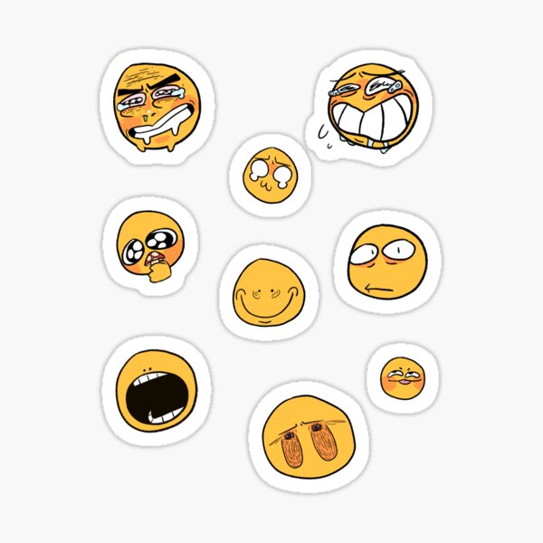 "Funny meme cartoon emoji " Sticker by loveely | Redbubble
