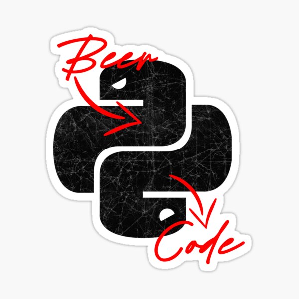 "Python Old Guard Black Model 2" Sticker for Sale by guicsilva | Redbubble