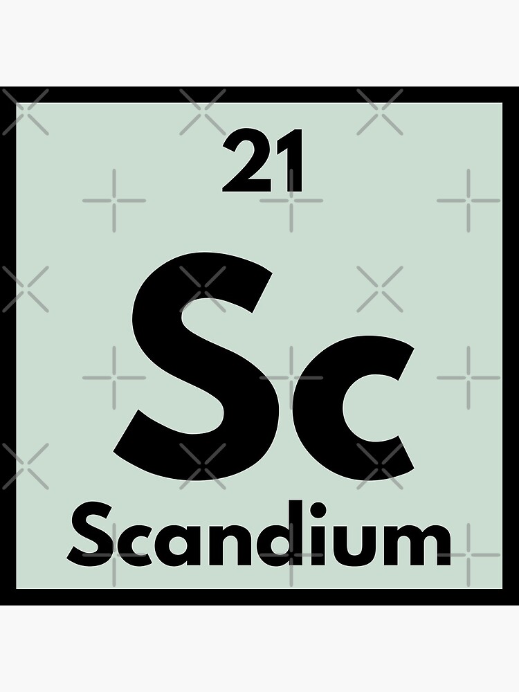 Lámina fotográfica «Número de elemento de la tabla periódica 21 Sc ...
