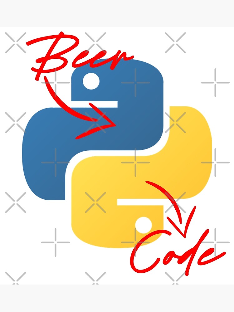 "Python Beer And Code" Poster by guicsilva | Redbubble
