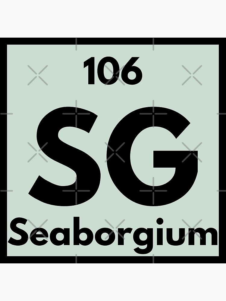 Póster «Elemento de la tabla periódica número 106 SG Seaborgio» de ...