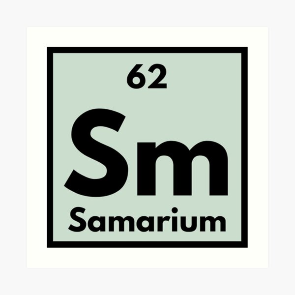 "Periodic Table element number 62 Sm Samarium" Art Print for Sale by ...