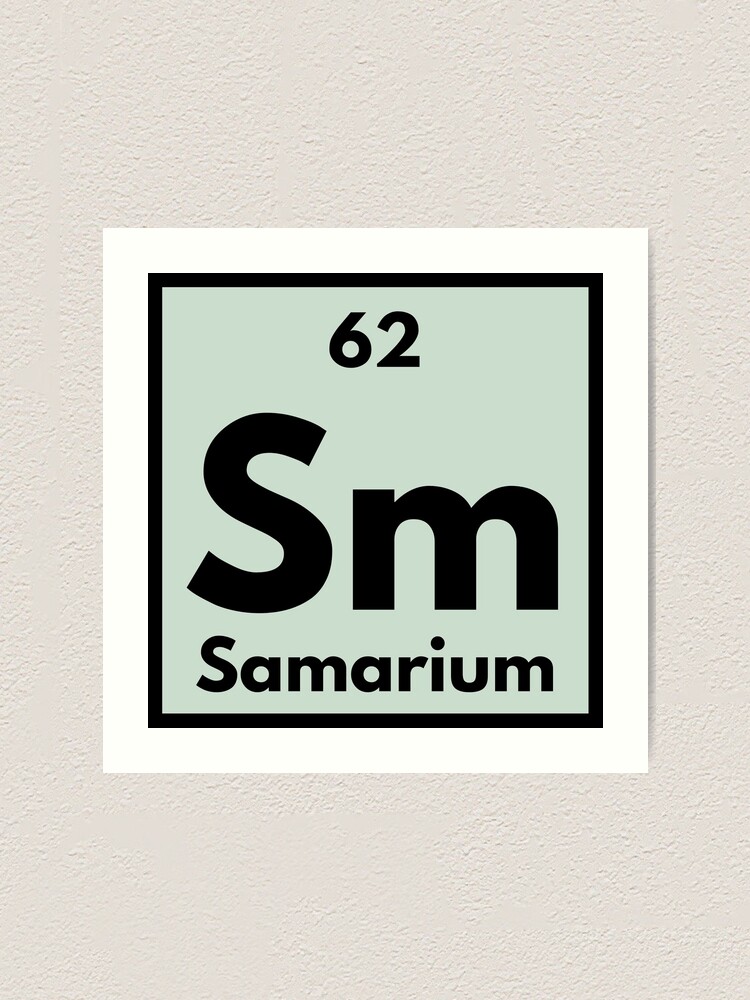 "Periodic Table element number 62 Sm Samarium" Art Print for Sale by ...