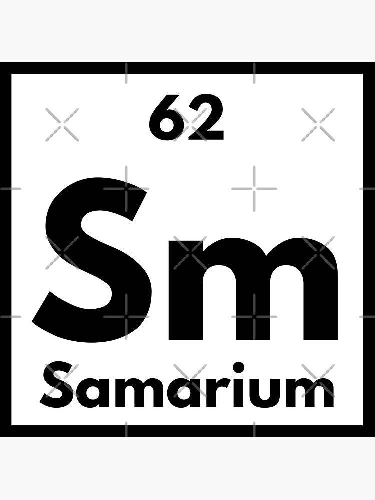 Pegatina «Tabla periódica elemento número 62 Sm Samario» de ...