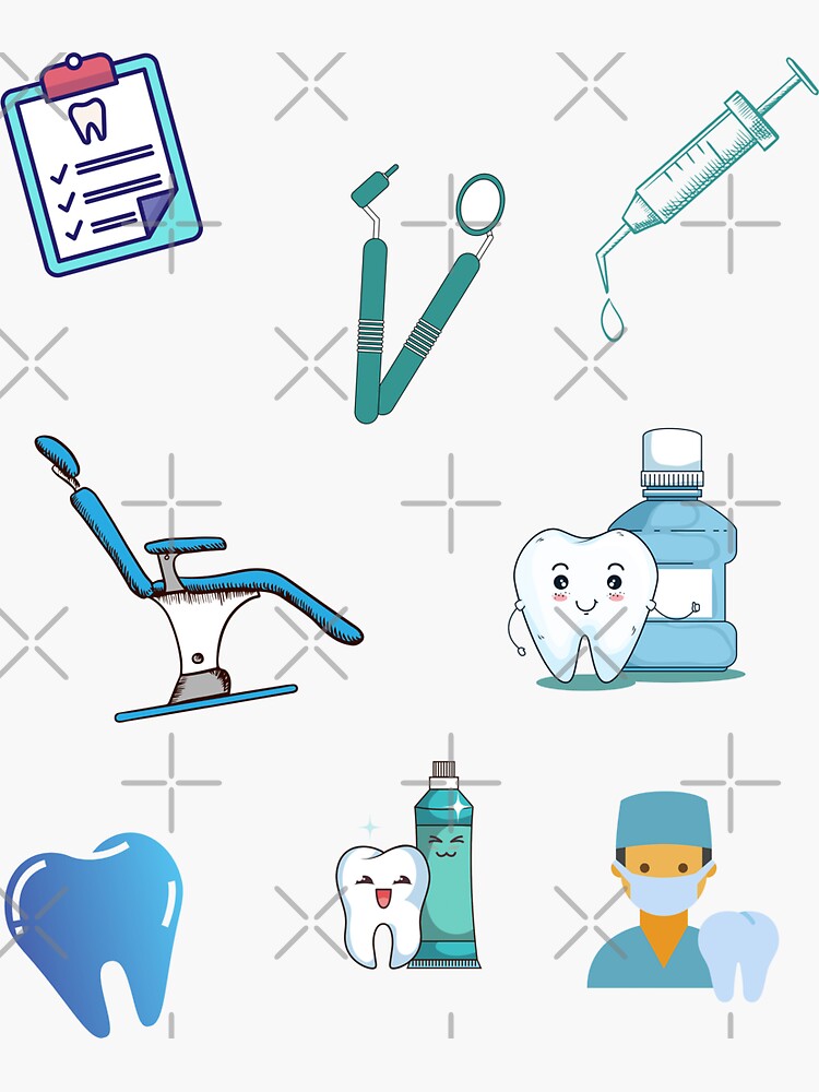 "Dentistry Pack" Sticker by Breezu | Redbubble