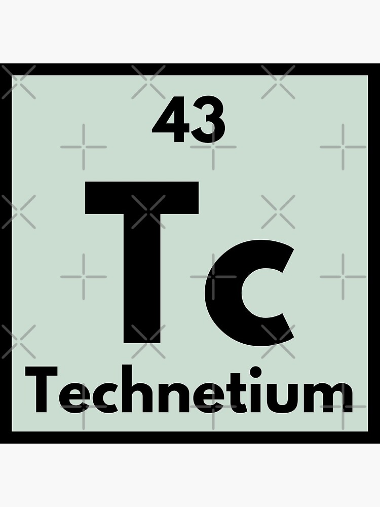 Póster «Elemento de la tabla periódica número 43 Tc tecnecio» de ...