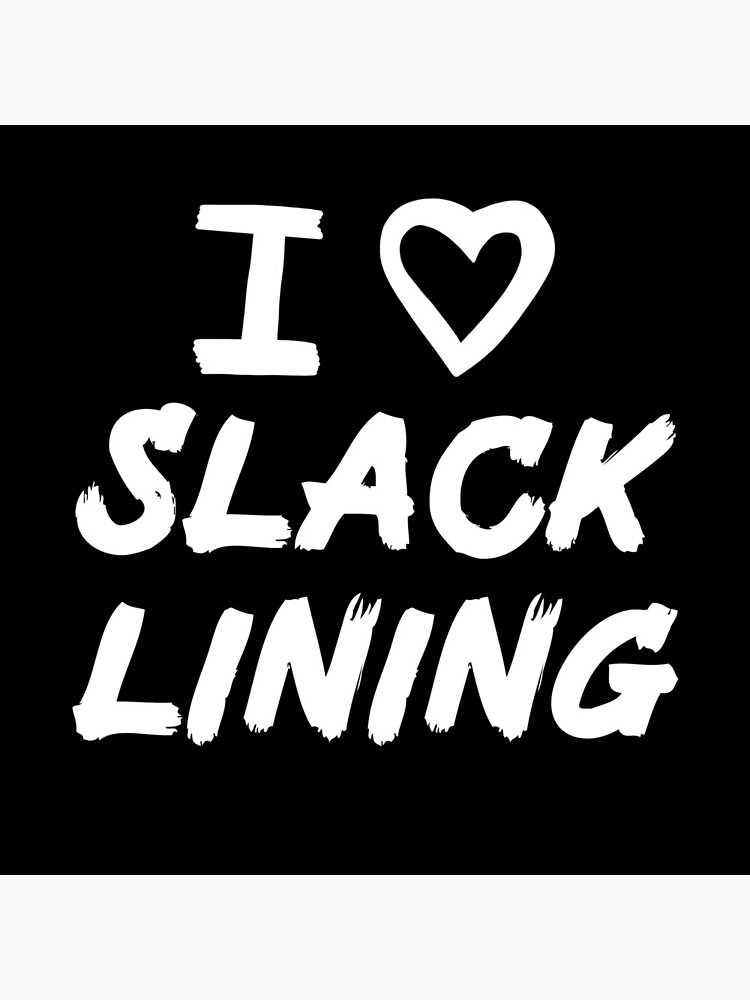 "Ich liebe Slack Lining für Slack Lining Fans" Acrylblock von Mochi ...