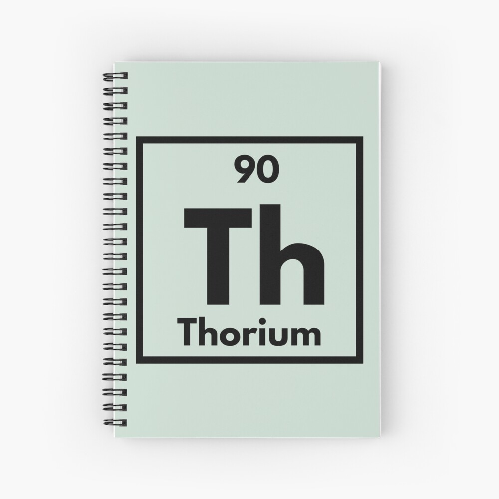Cuaderno de espiral «Número de elemento de la tabla periódica 90 Th ...