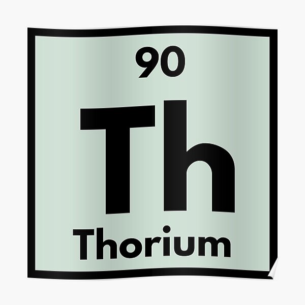 Póster «Número de elemento de la tabla periódica 90 Th Torio» de ...