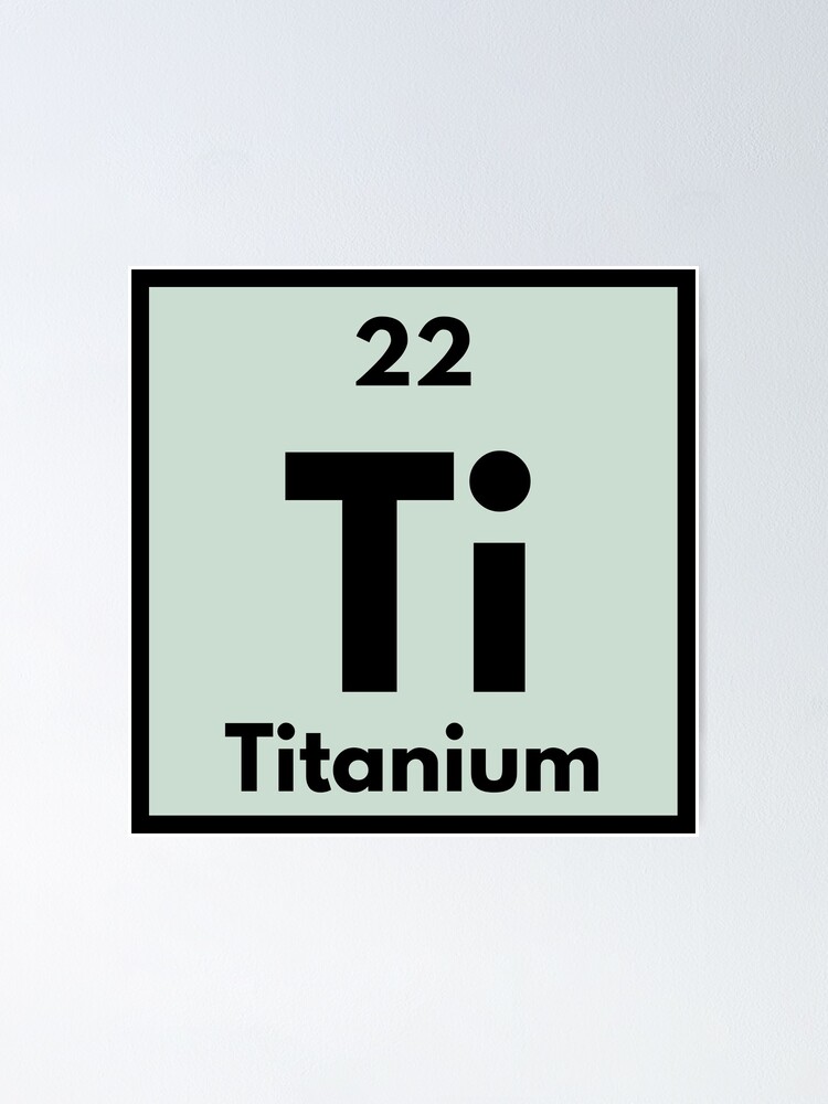 Póster «Elemento de la tabla periódica número 22 Ti Titanio» de ...