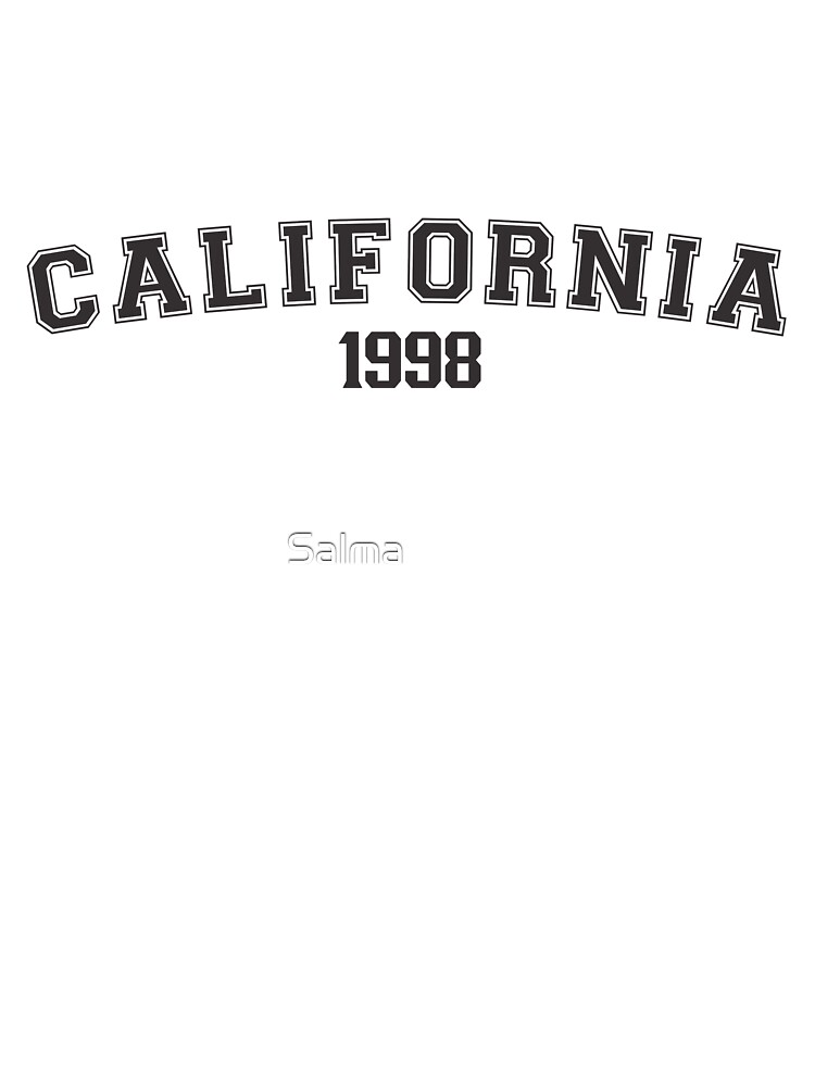 "CALIFORNIA 1998" Kids T-Shirt for Sale by Salma Art | Redbubble