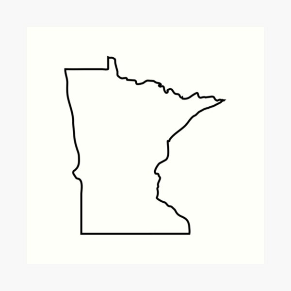 Minnesota State Outline Wall Art | Redbubble