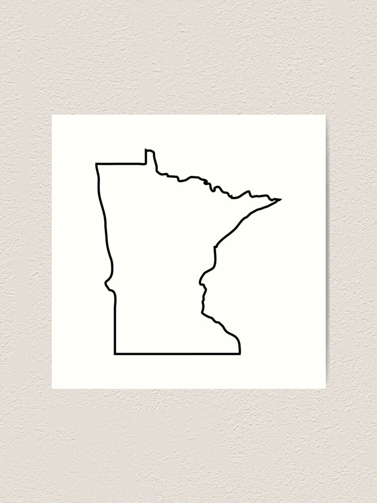 "Minnesota Outline Illustration" Art Print for Sale by estybain | Redbubble