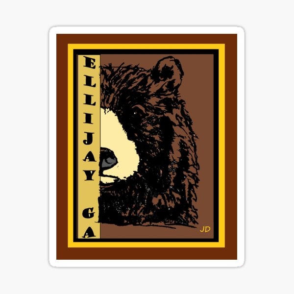 "Ellijay Ga. Bear" Sticker for Sale by Jdart11 | Redbubble