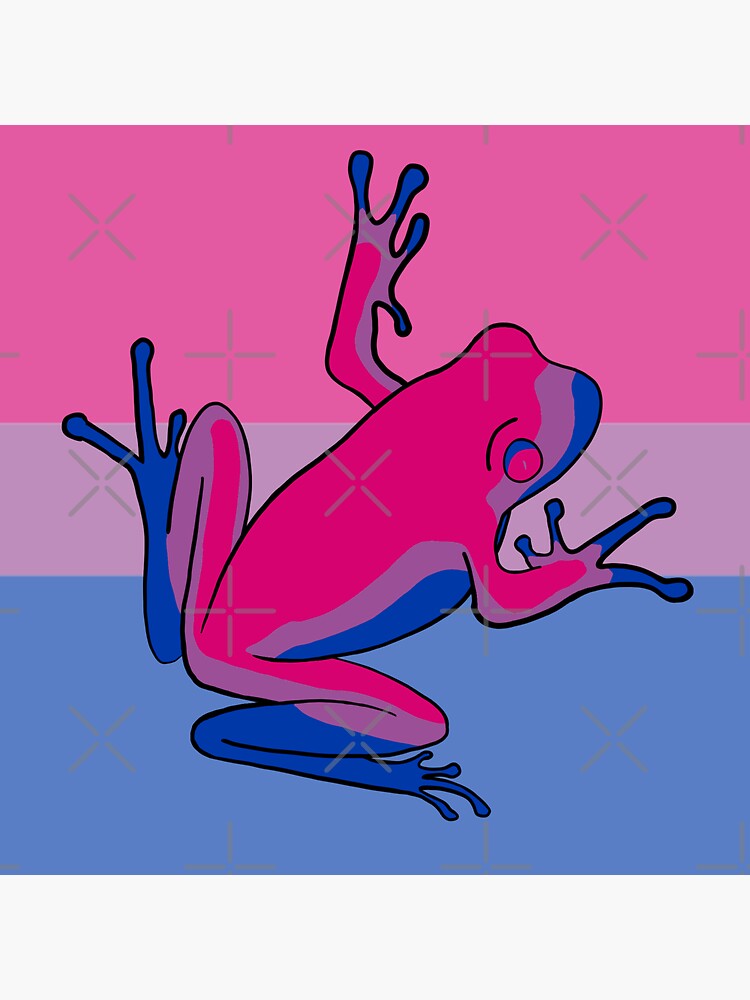 "Bi Pride Flag Frog" Sticker for Sale by RainbowFrogPond | Redbubble