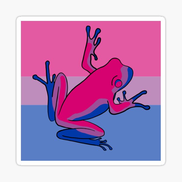 "Bi Pride Flag Frog" Sticker for Sale by RainbowFrogPond | Redbubble