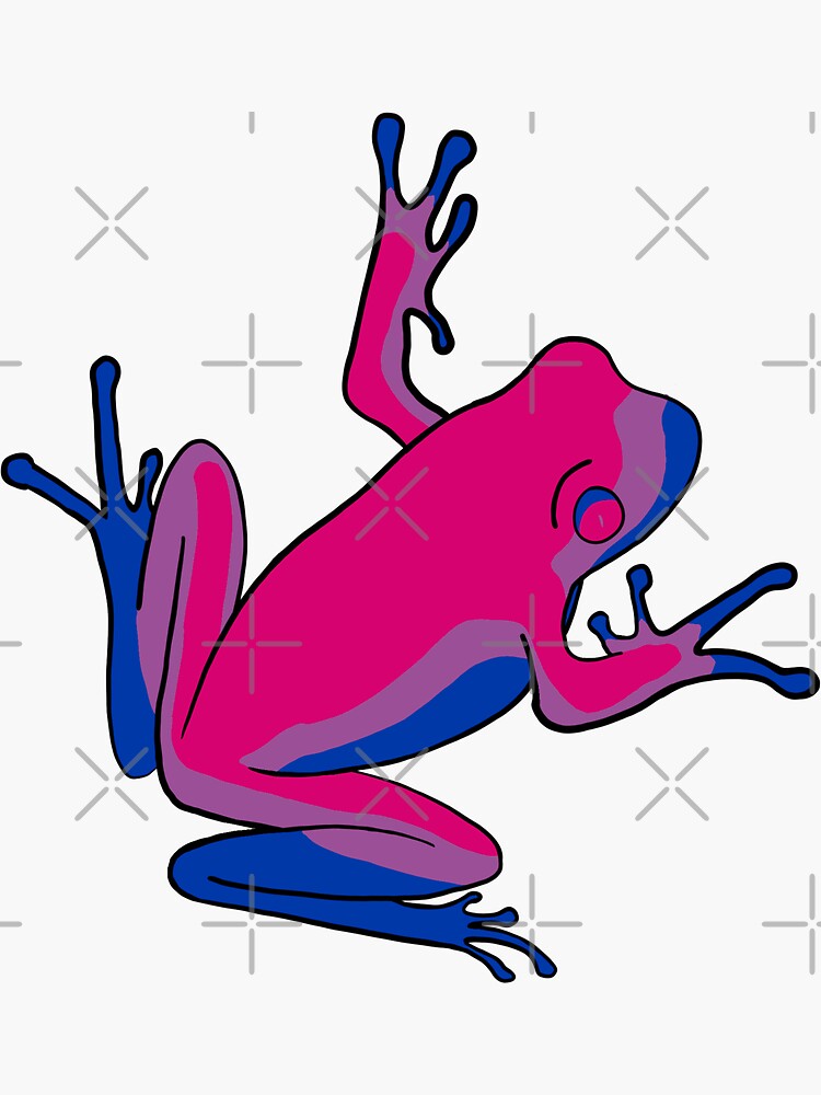 "Bi Pride Flag Frog (No Background)" Sticker for Sale by ...