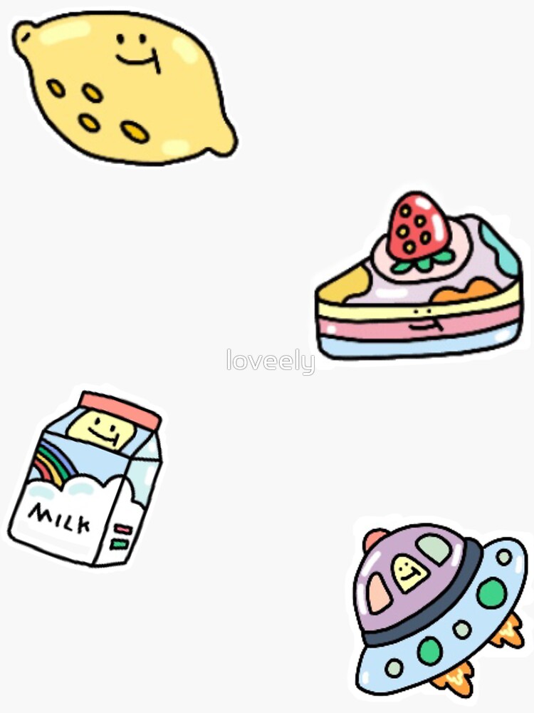 "Cute cartoon drawing " Sticker for Sale by loveely | Redbubble