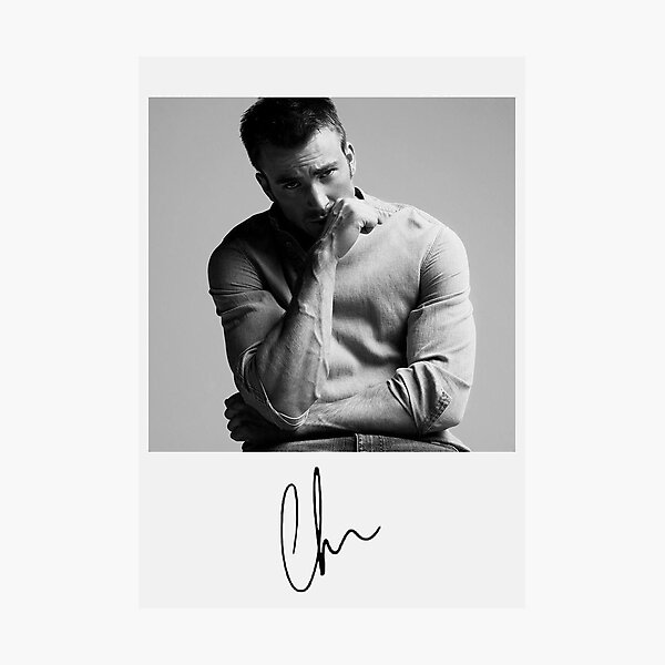 "Hot Chris Evans Autograph " Photographic Print for Sale by prettyfemme ...