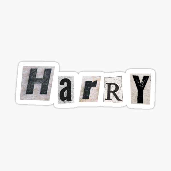 "Harry letters" Sticker for Sale by Aleziakh | Redbubble