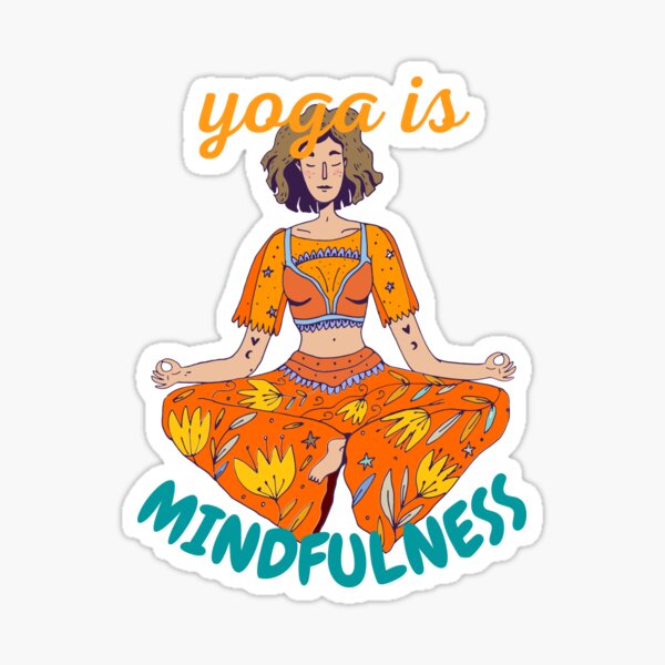 "Mindfulness" Sticker for Sale by KraftsbyDesign | Redbubble