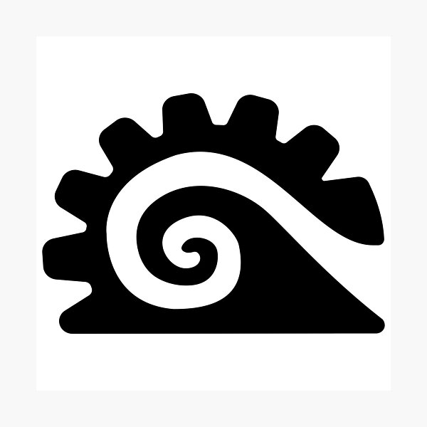 "Aztec Sea Shell Tribal Symbol" Photographic Print for Sale by ...