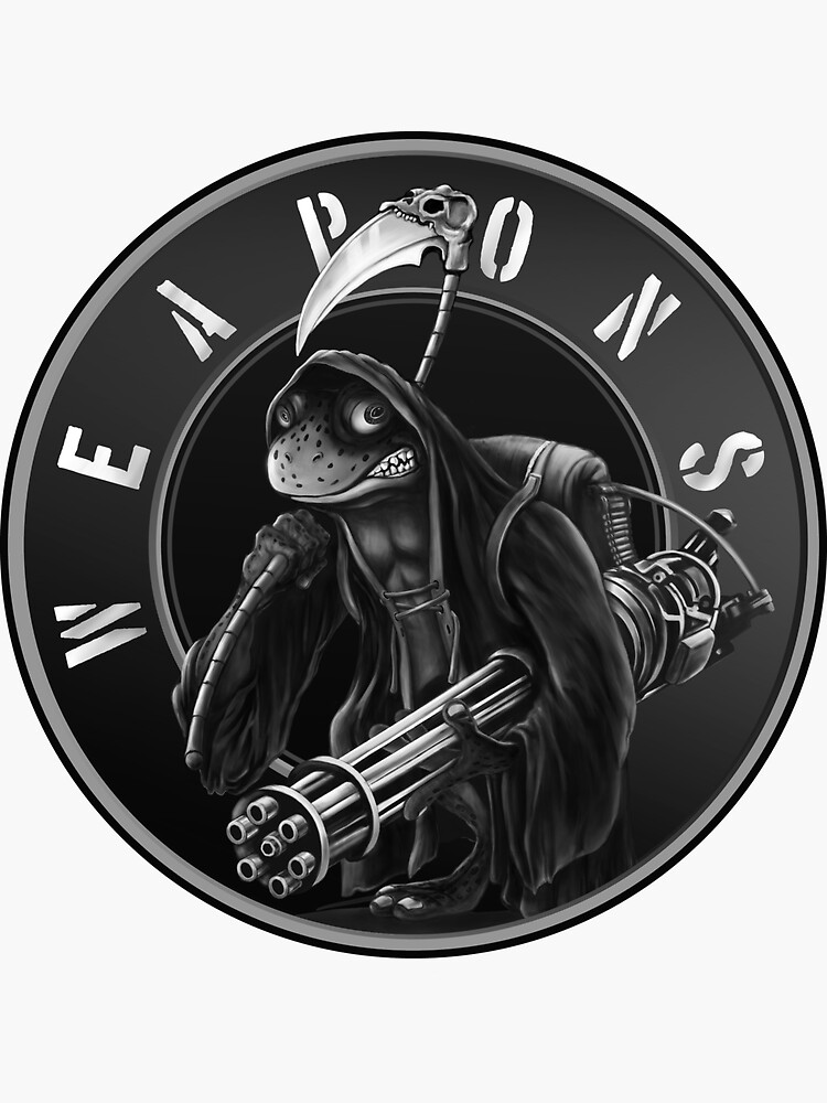 "Reaper Toad (Black & White)" Sticker for Sale by weaponswarden | Redbubble