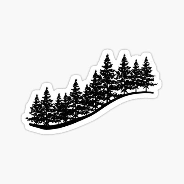 "Evergreen Tree Line Sticker" Sticker for Sale by AlkiCreationsCo ...