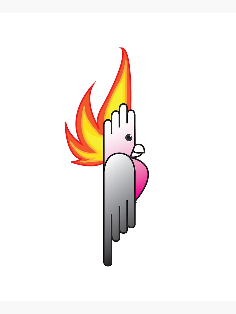 "Flaming Galah" Sticker for Sale by BradBaker | Redbubble