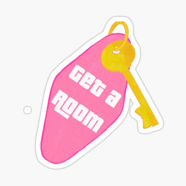 "Get a Room Motel Hotel Room Key" Sticker for Sale by Cosmicwaves14 ...