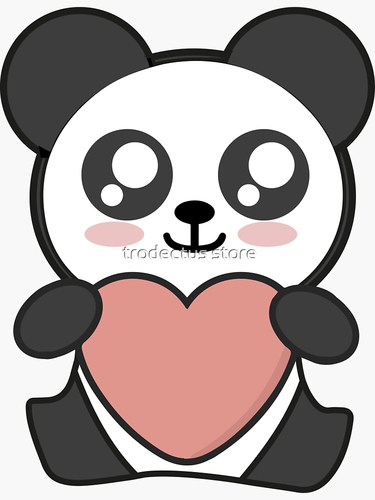 "Cute Panda face sticker" Sticker for Sale by Saad99 | Redbubble