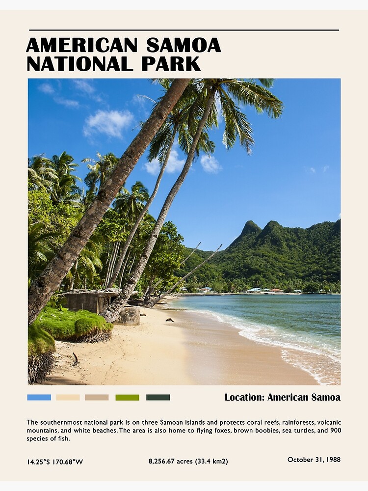 "American Samoa National Park" Poster for Sale by JoshuaDarbon94 ...