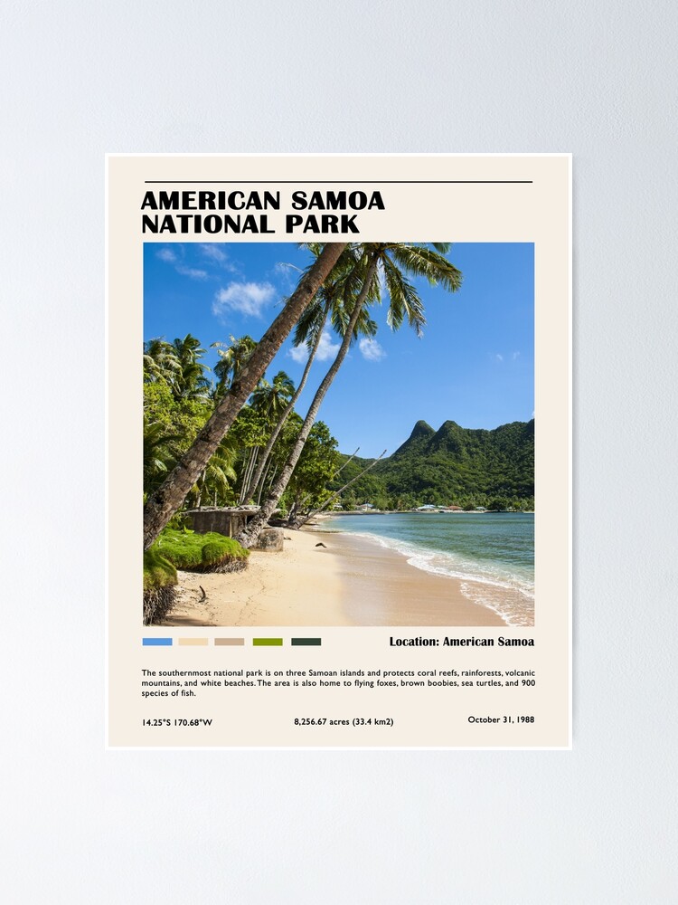 "American Samoa National Park" Poster for Sale by JoshuaDarbon94 ...