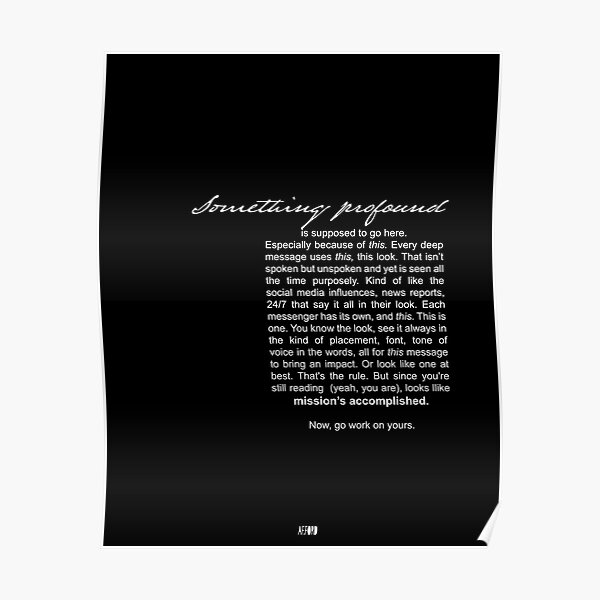 "Something Profound | Motivational Quote Art by AF.FORD MEDIA" Poster ...