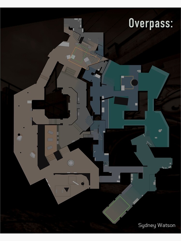 "CS:GO overpass map" Poster by Sydneywatson | Redbubble