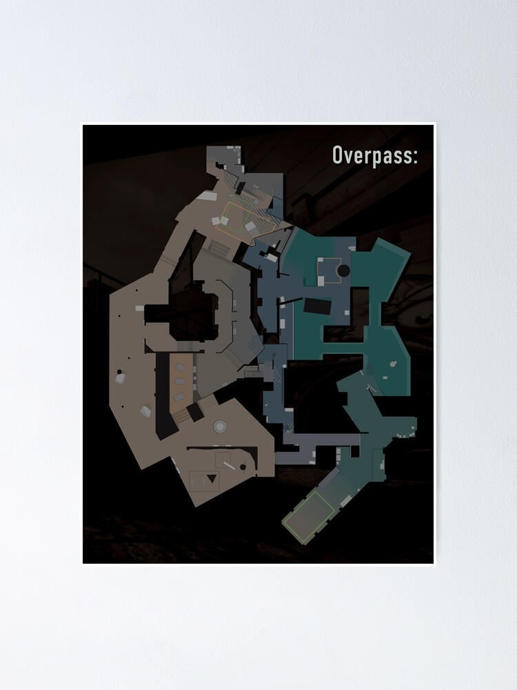 "CS:GO overpass map" Poster by Sydneywatson | Redbubble