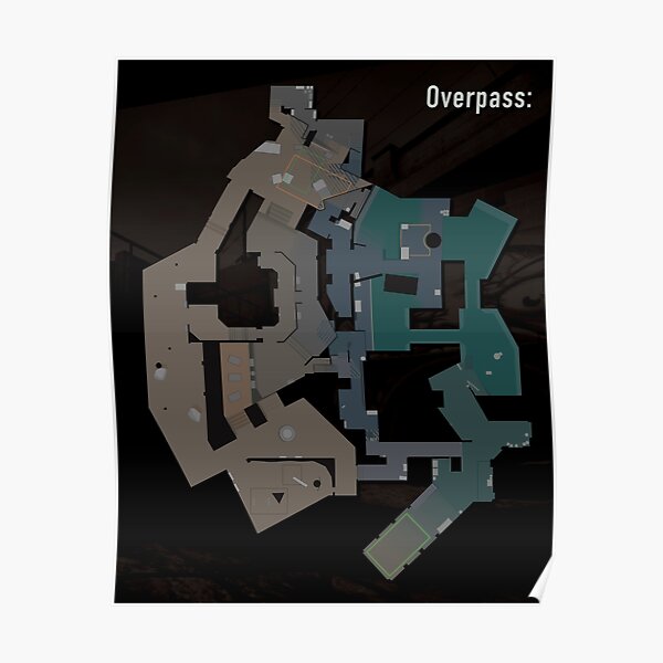 "CS:GO overpass map" Poster by Sydneywatson | Redbubble