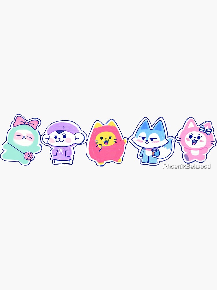 "Itzy kpop animals " Sticker for Sale by PhoenixBelwood | Redbubble